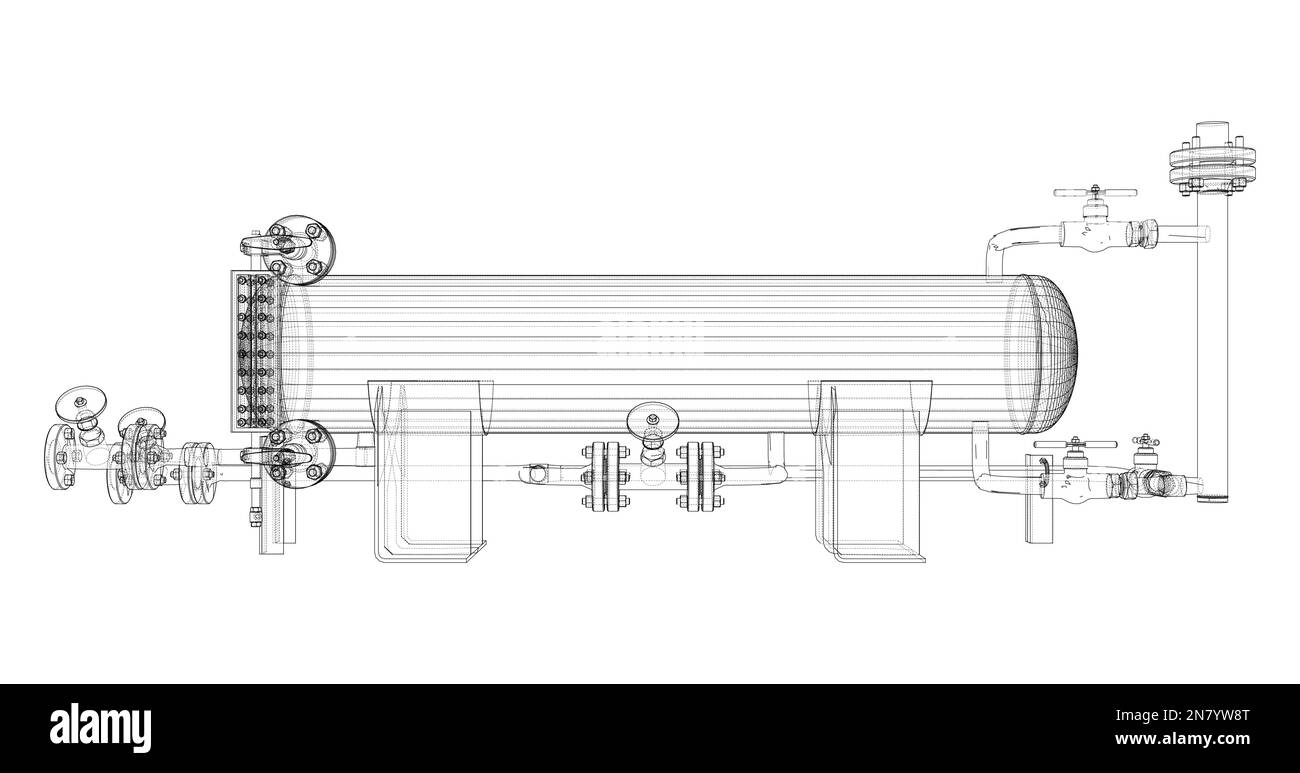 Industrial tank with valves. Vector Stock Vector Image & Art - Alamy