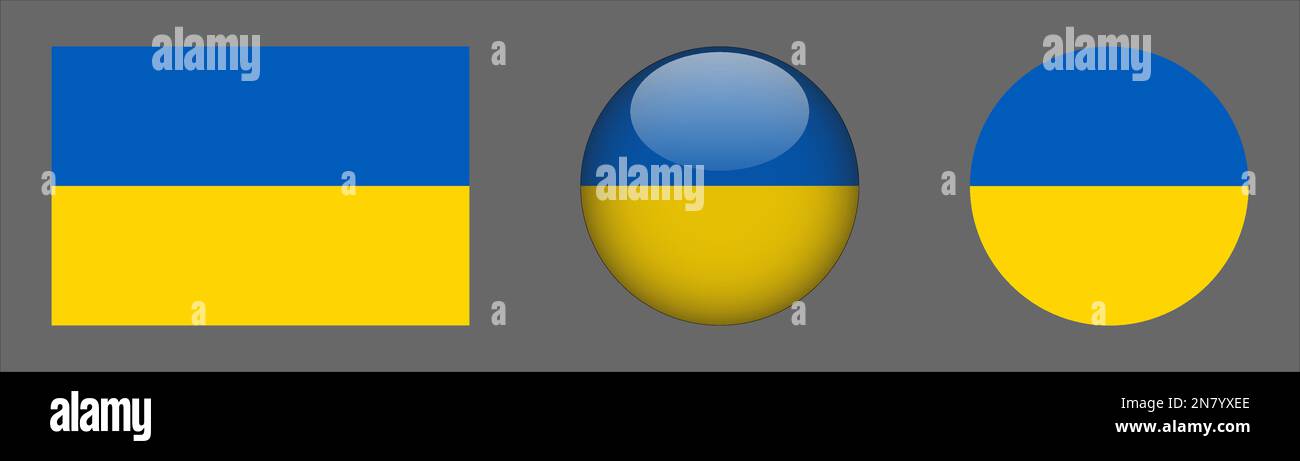 Ukraine Flag set collection Vector Stock Vector Image & Art - Alamy