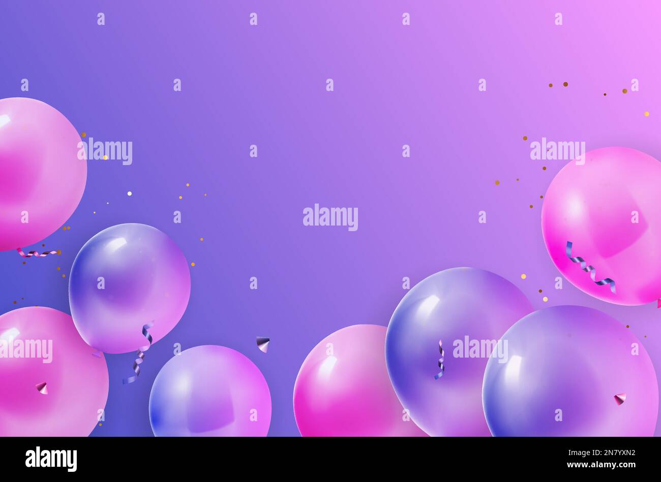 Colorful Holiday Party Balloons Vector Illustration Stock Vector Image ...