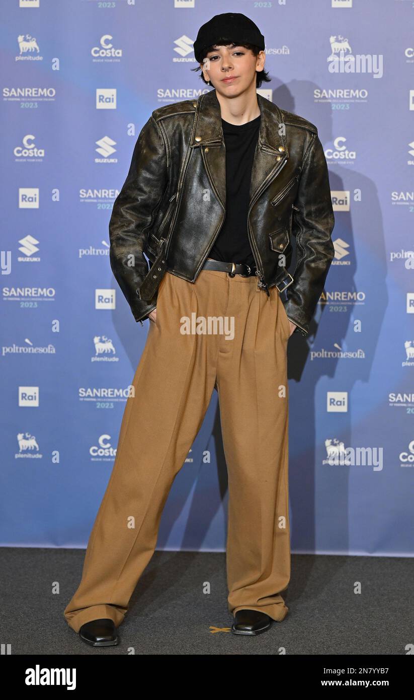 February 11, 2023, SANREMO, ITALIA: Italian singer Ariete poses during ...