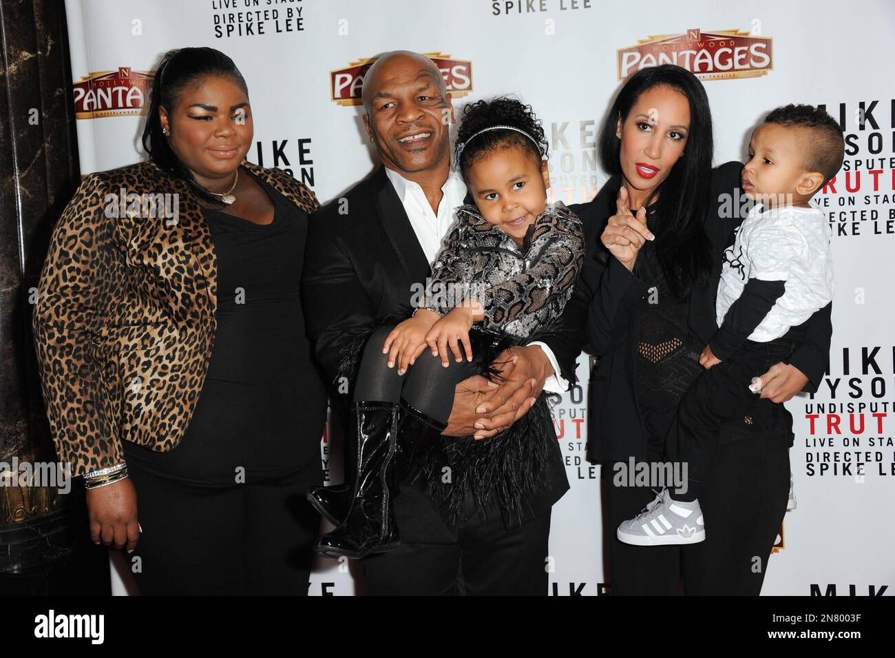 From left, Mikey Tyson, Mike Tyson, Milan Tyson, Kiki Tyson, Morocco ...