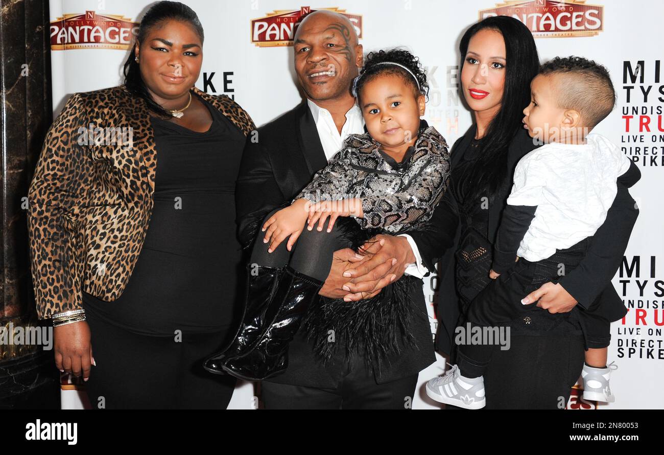 From left, Mikey Tyson, Mike Tyson, Milan Tyson, Kiki Tyson, Morocco ...