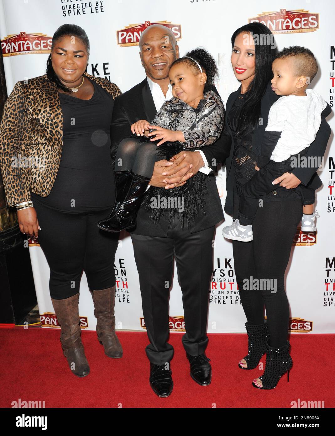 From left, Mikey Tyson, Mike Tyson, Milan Tyson, Kiki Tyson, Morocco ...