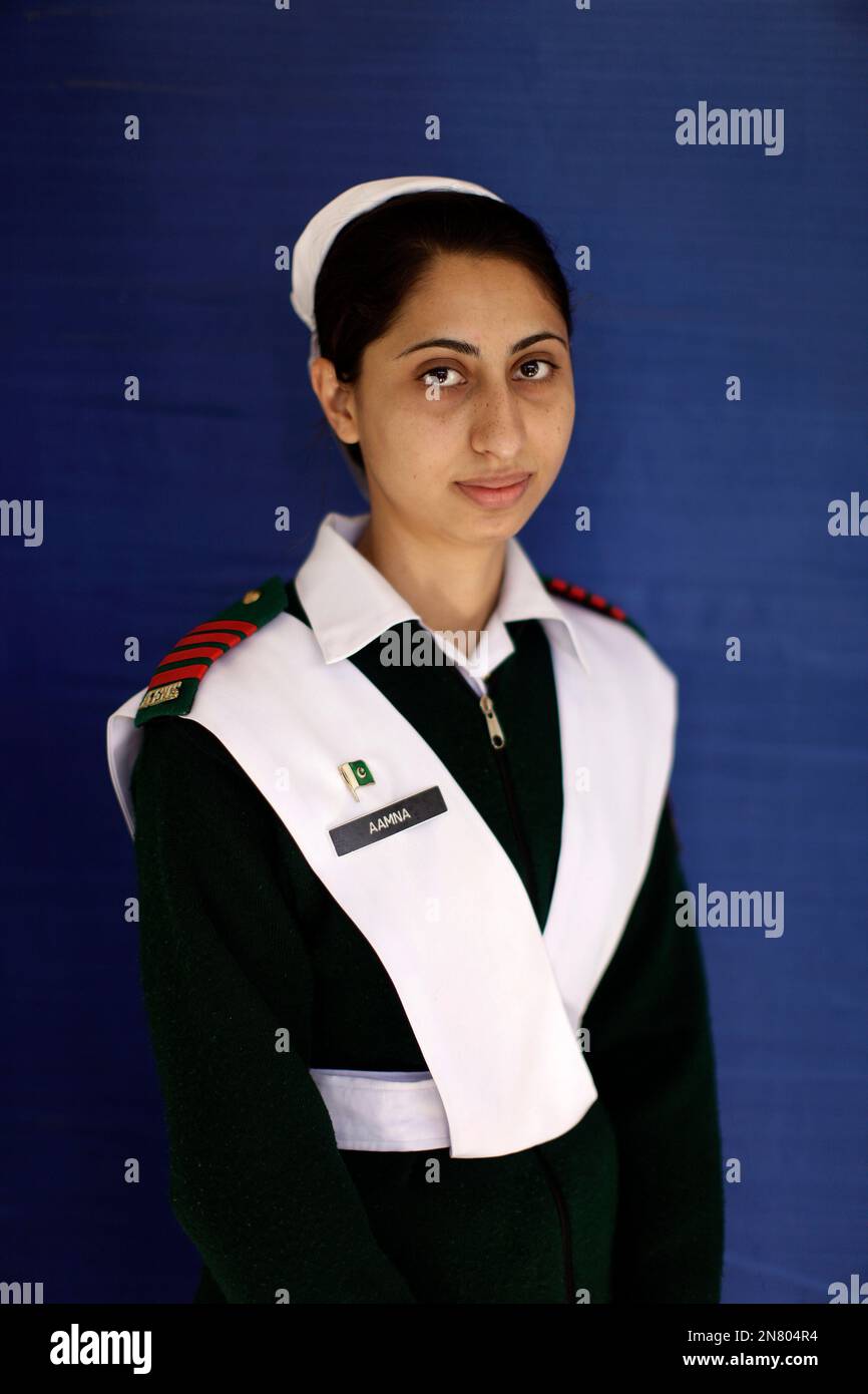 Pakistani army cadet Aamna, 25, who is deployed as a nurse at the ...