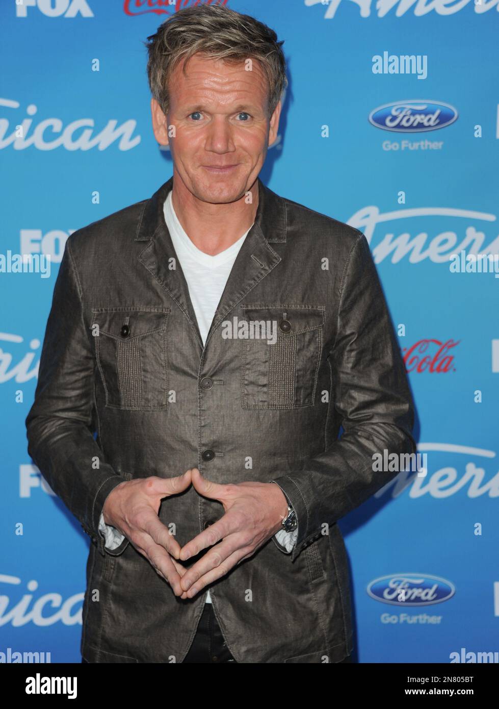 Gordon Ramsay attends the meet the "American Idol" finalist event at ...