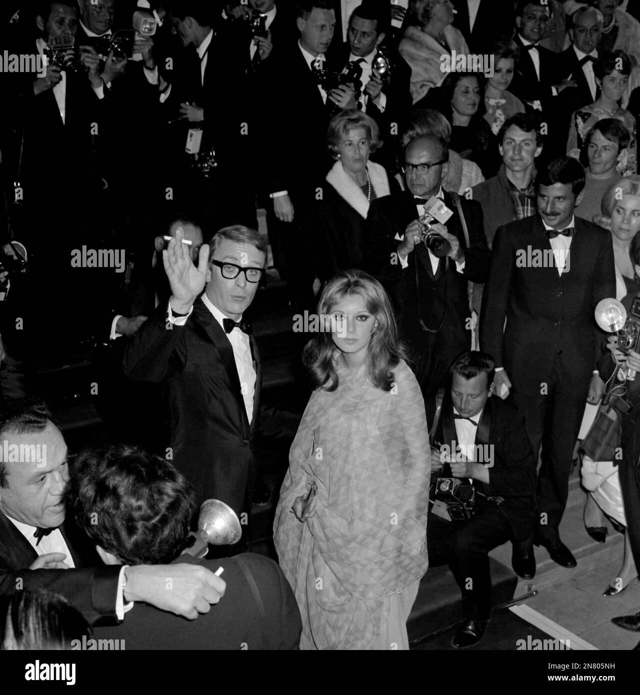 British actor Michael Caine with Elizabeth Ercy arrive at the Festival ...