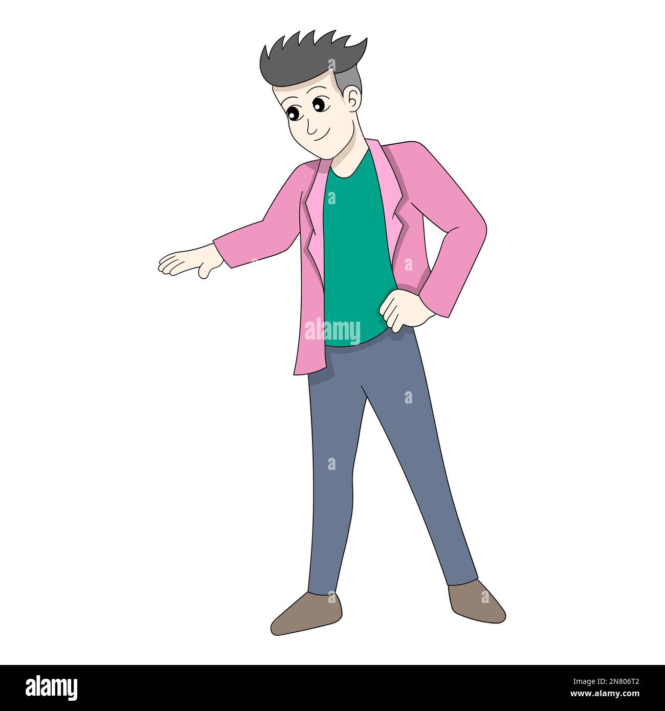 Handsome Young Man Cartoon