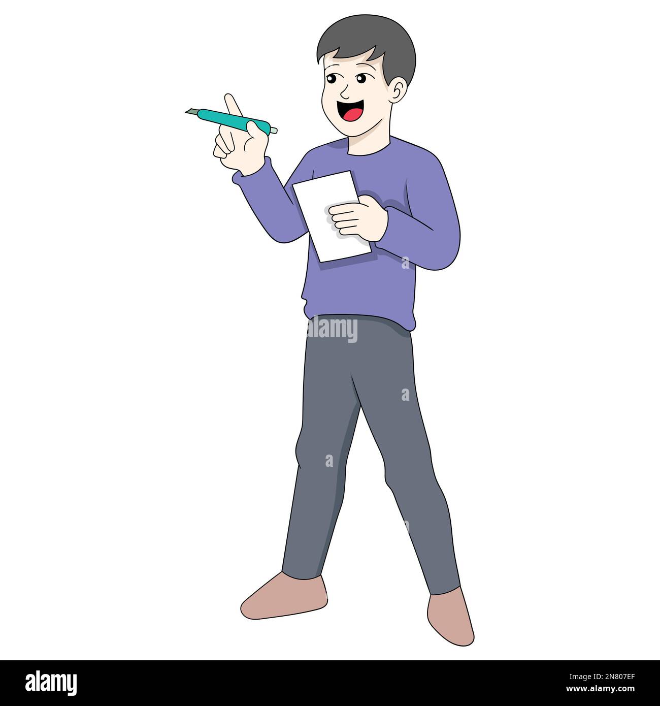 Recording cartoon hi-res stock photography and images - Alamy