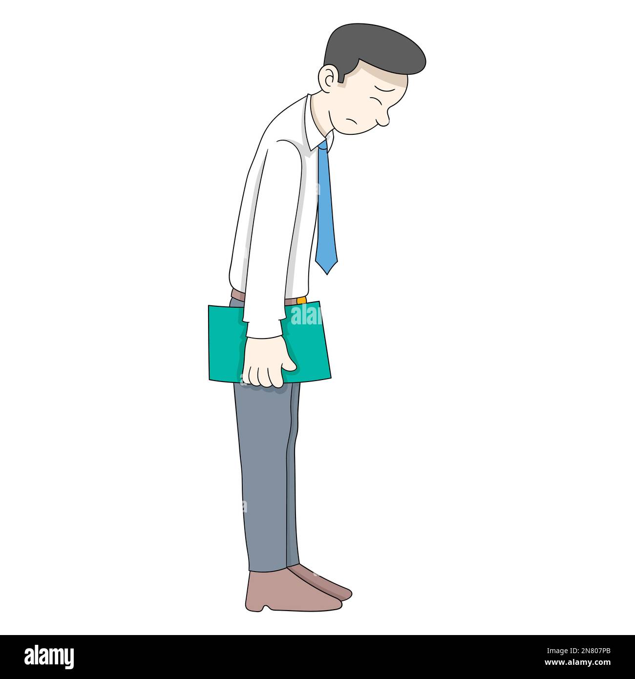 workers are looking down carrying documents to apply for a job Stock ...