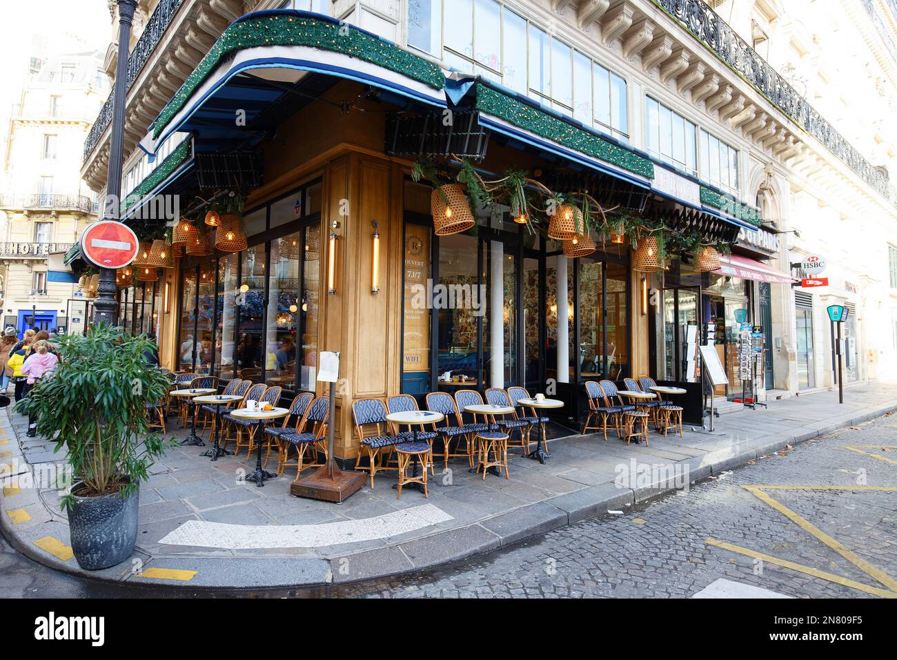 Paris, France-January 15, 2023 : The traditional French Cafe Le Royal ...