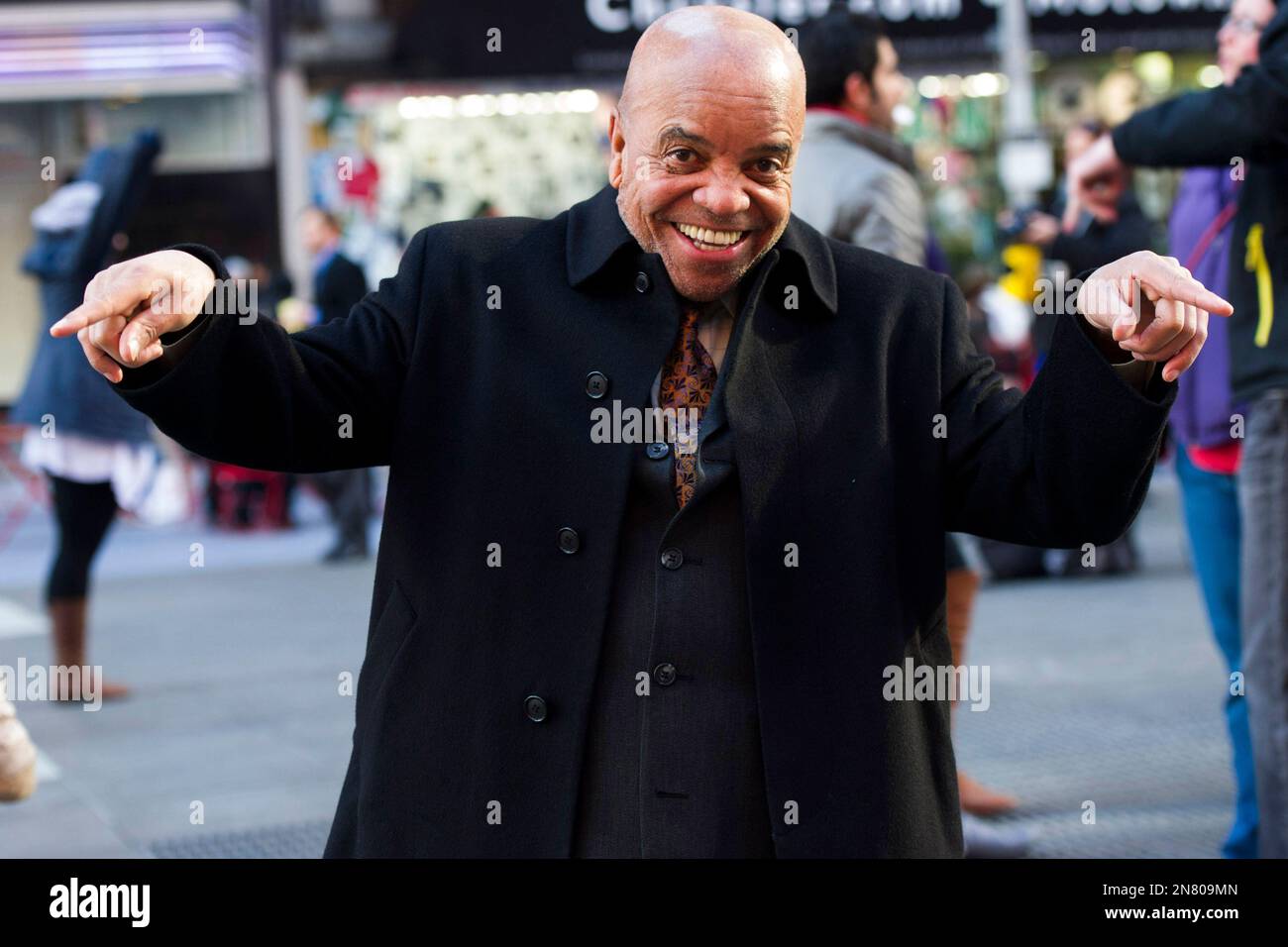 Berry Gordy poses for a portrait in Times Square, on Tuesday, March 5 ...