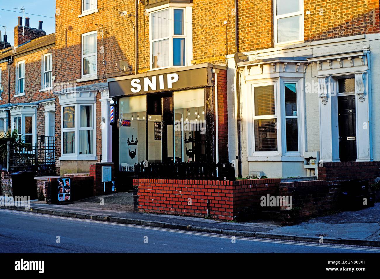 Snip Barbers near Bishy Road, York, Yorkshire, England Stock Photo - Alamy