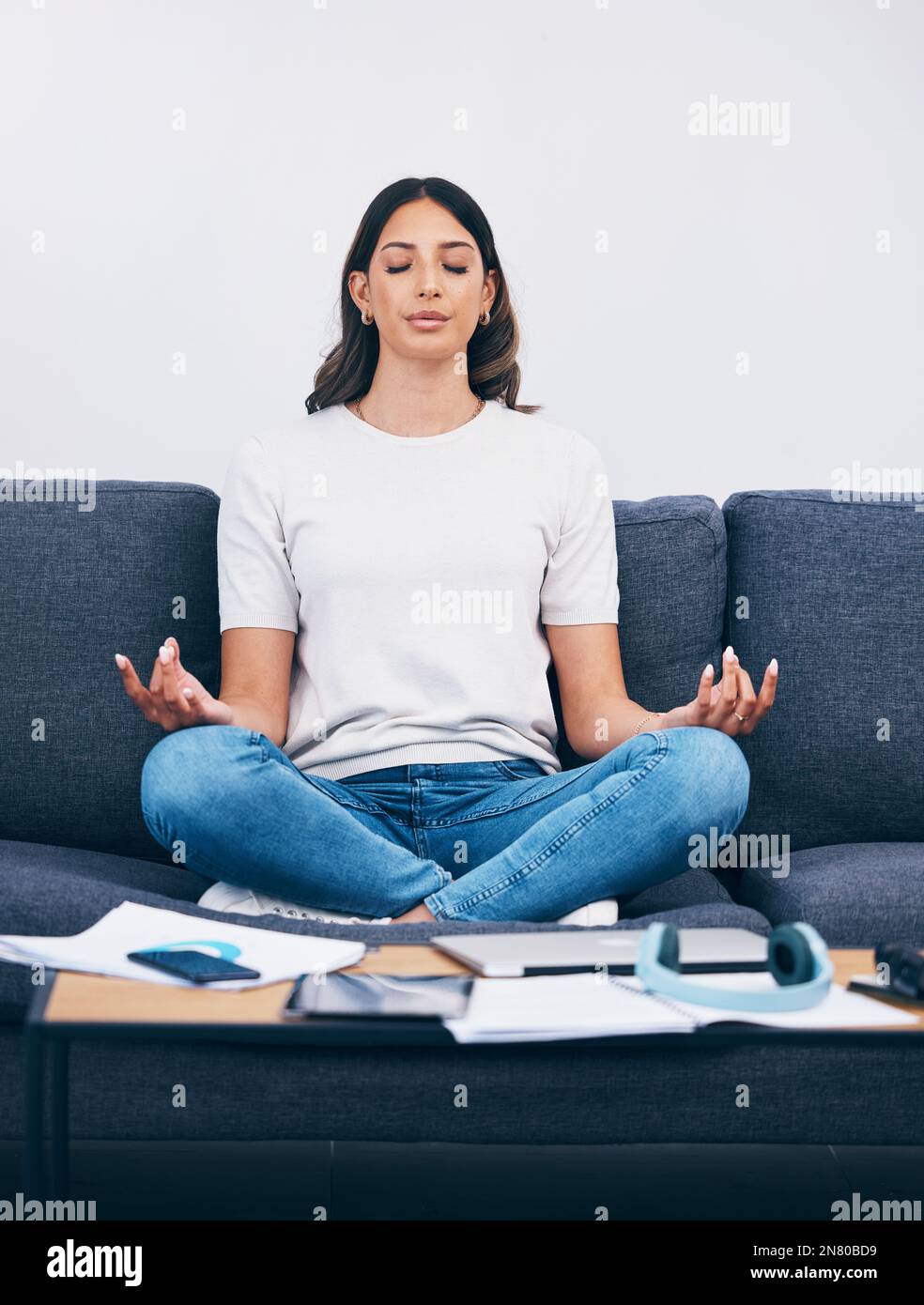 Indian student doing yoga hi-res stock photography and images - Alamy