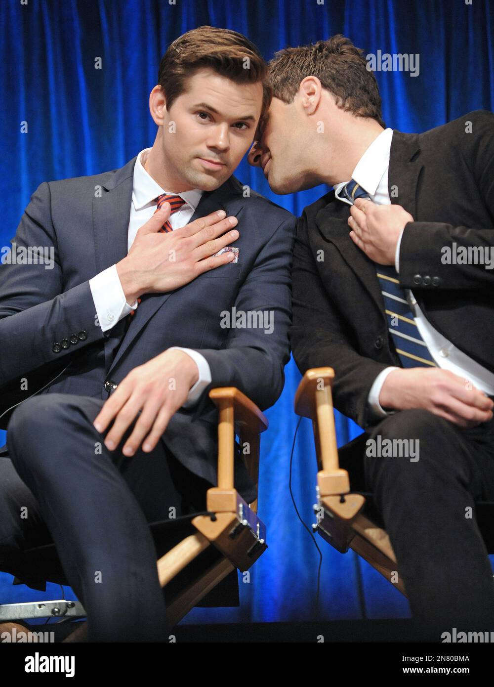 Photo of Andrew Rannells, left, and Justin Bartha courtesy of Samsung ...