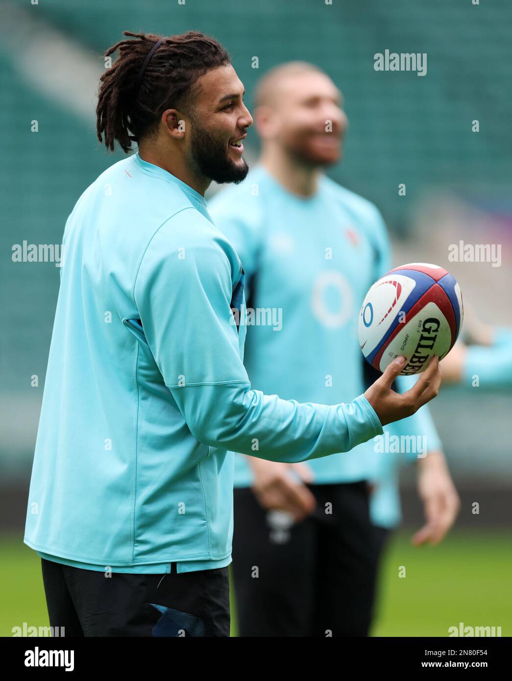 England's Lewis Ludlam during the Captain's Run at Twickenham Stadium ...