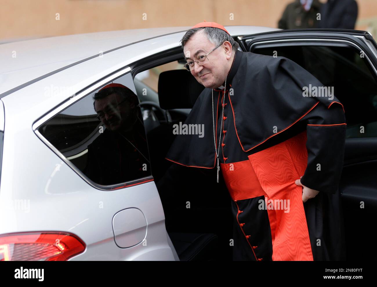 Cardinal Vinko Puljic arrives for a meeting, at the Vatican, Wednesday ...