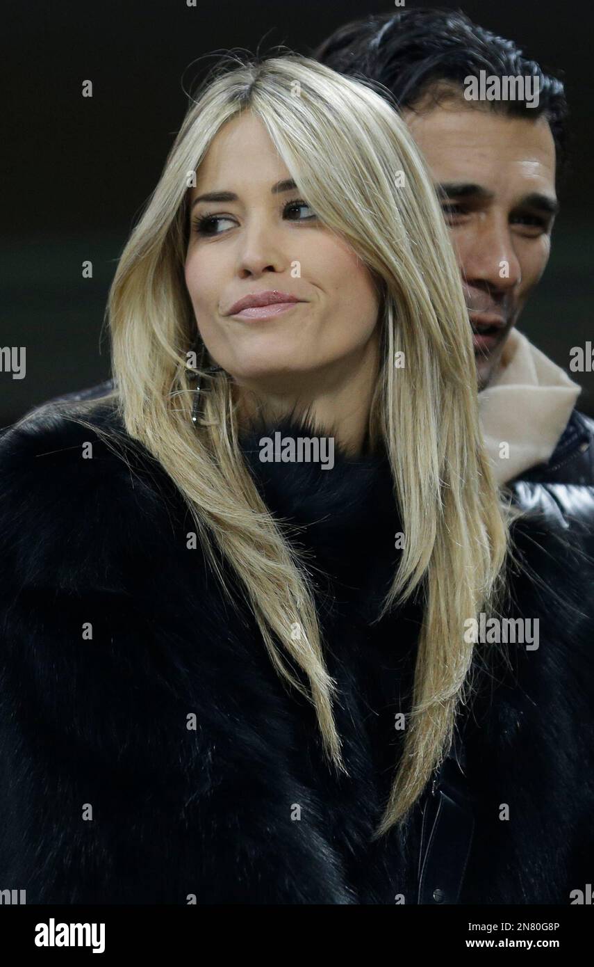 Italian actress Elena Santarelli and her partner Bernardo Corradi ...