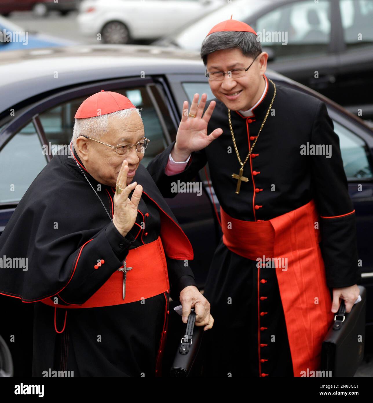 Cardinal Luis Antonio Tagle, right, and Cardinal Ricardo Vidal, of the ...