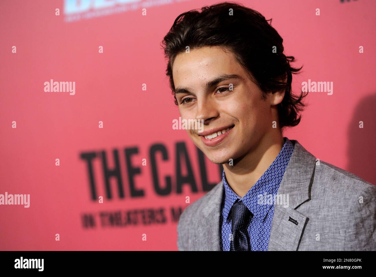 Actor Jake T. Austin poses at the premiere of the film "The Call'" at ...