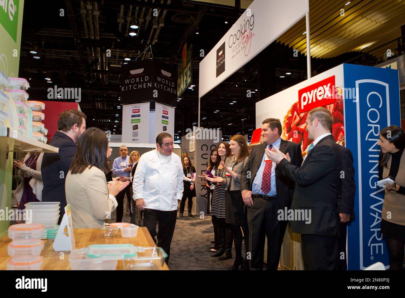 Chef Emeril Lagasse arrives to unveil Emeril(R) by Snapware(R) at the ...