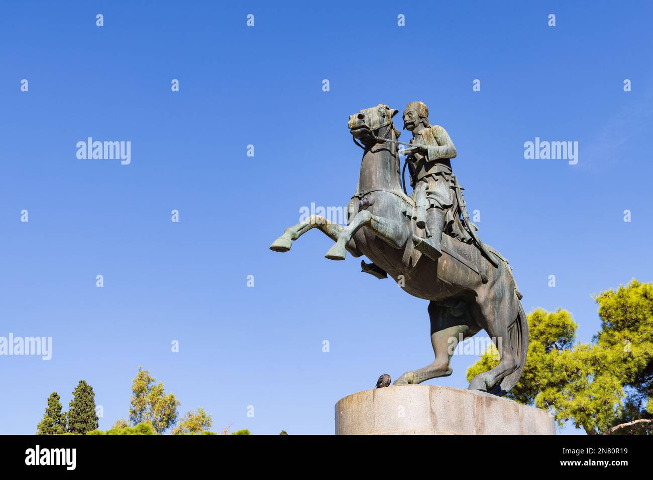 Athens, Greece - September 25, 2021: The equestrian statue of generaL ...