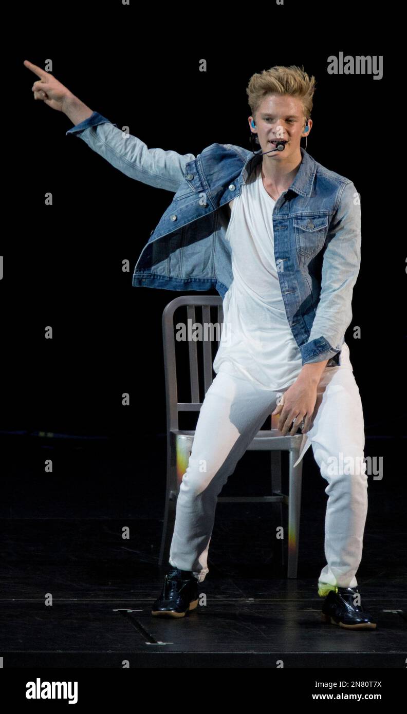Australian singer Cody Simpson performs in support of Justin Bieber at ...