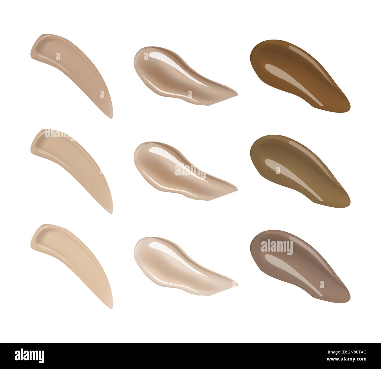 Liquid fluid make-up foundation or makeup concealer smudges. Color and ...