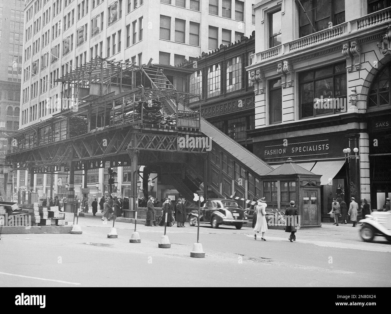 This is all that remains of the Sixth Avenue "El" (elevated train) at Sixth Avenue and 34th ...