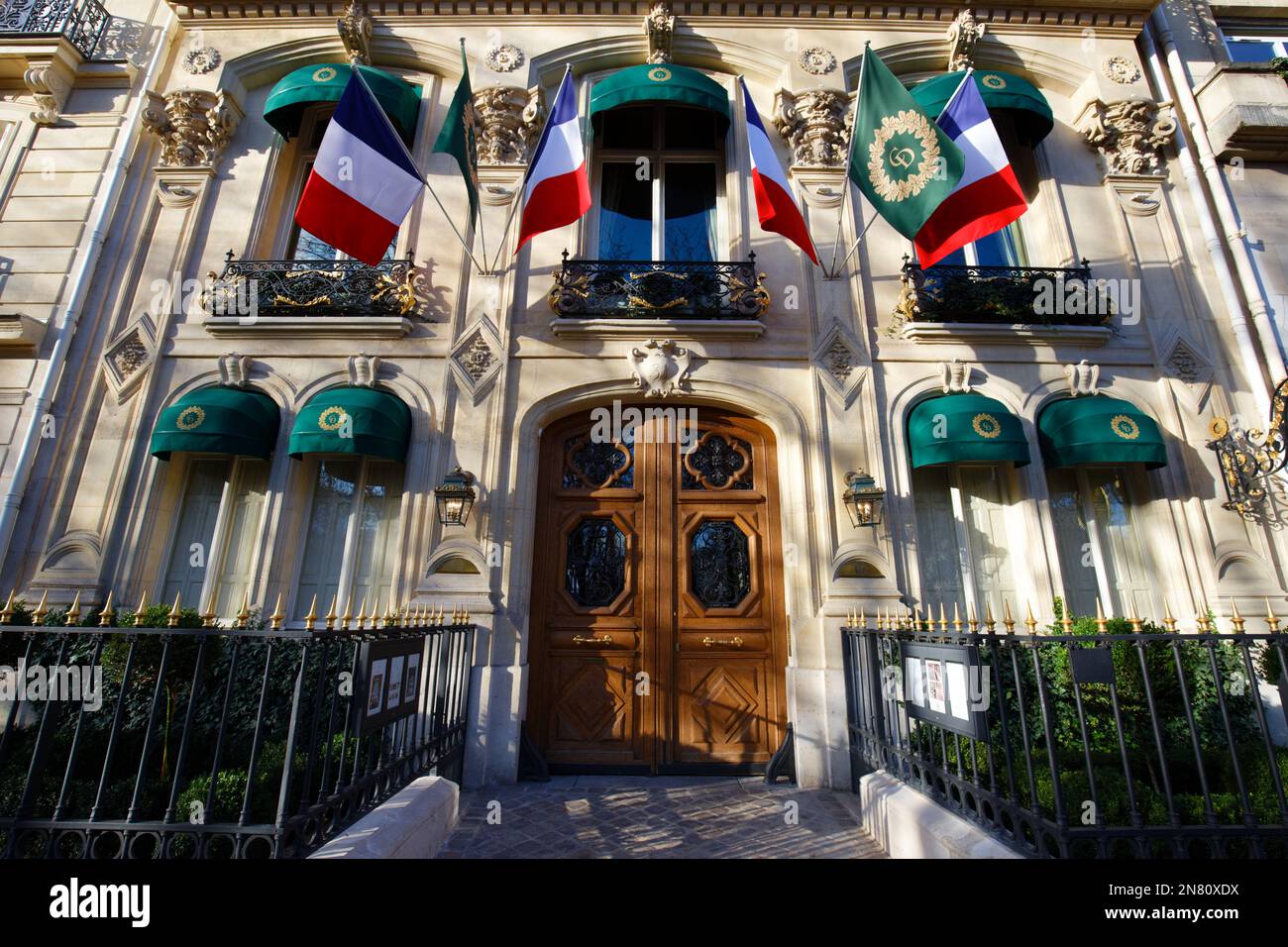 Paris, France - January 15, 2023: Le Clarence is gastronomic French ...