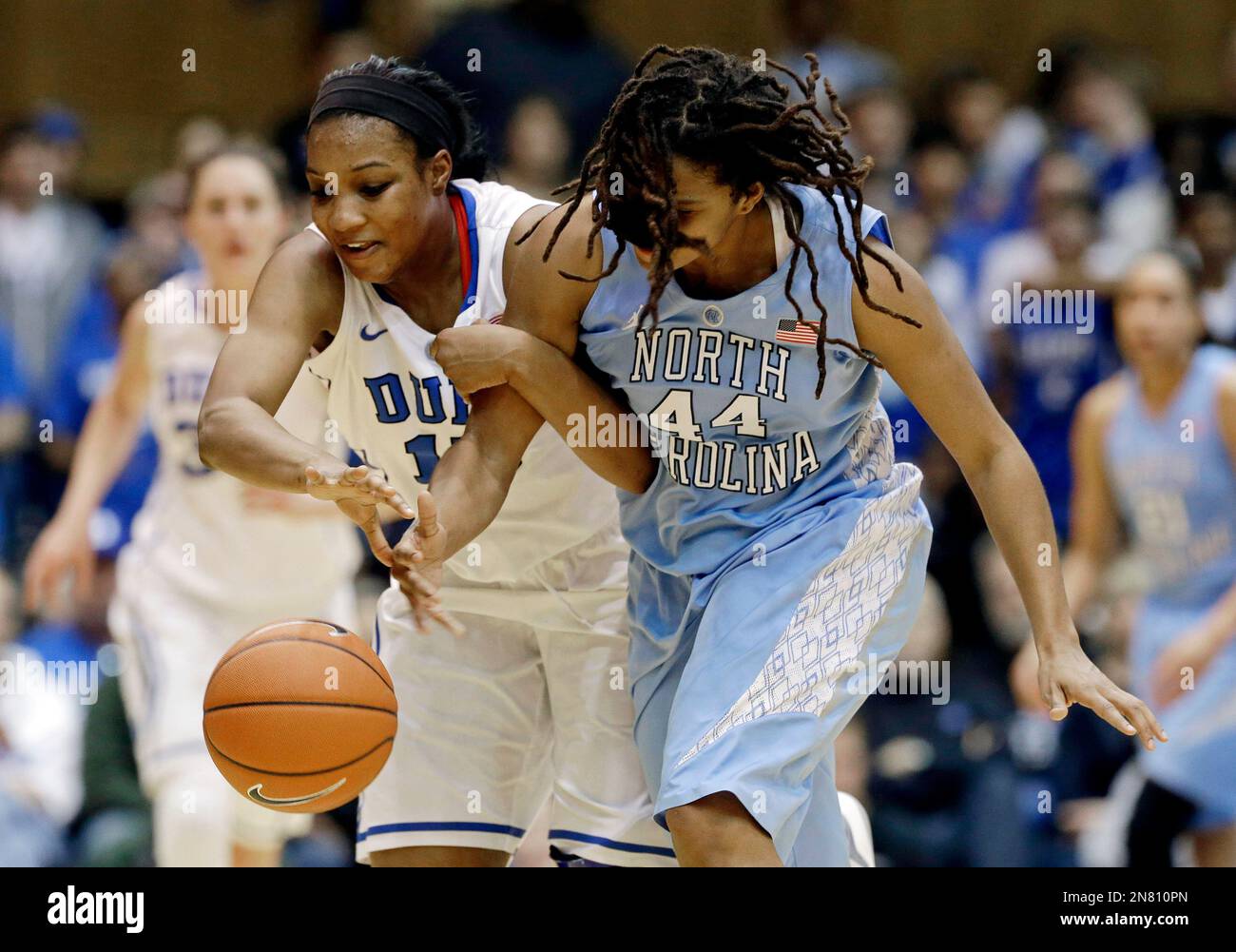 Duke's Richa Jackson, left, and North Carolina's Tierra Ruffin-Pratt ...