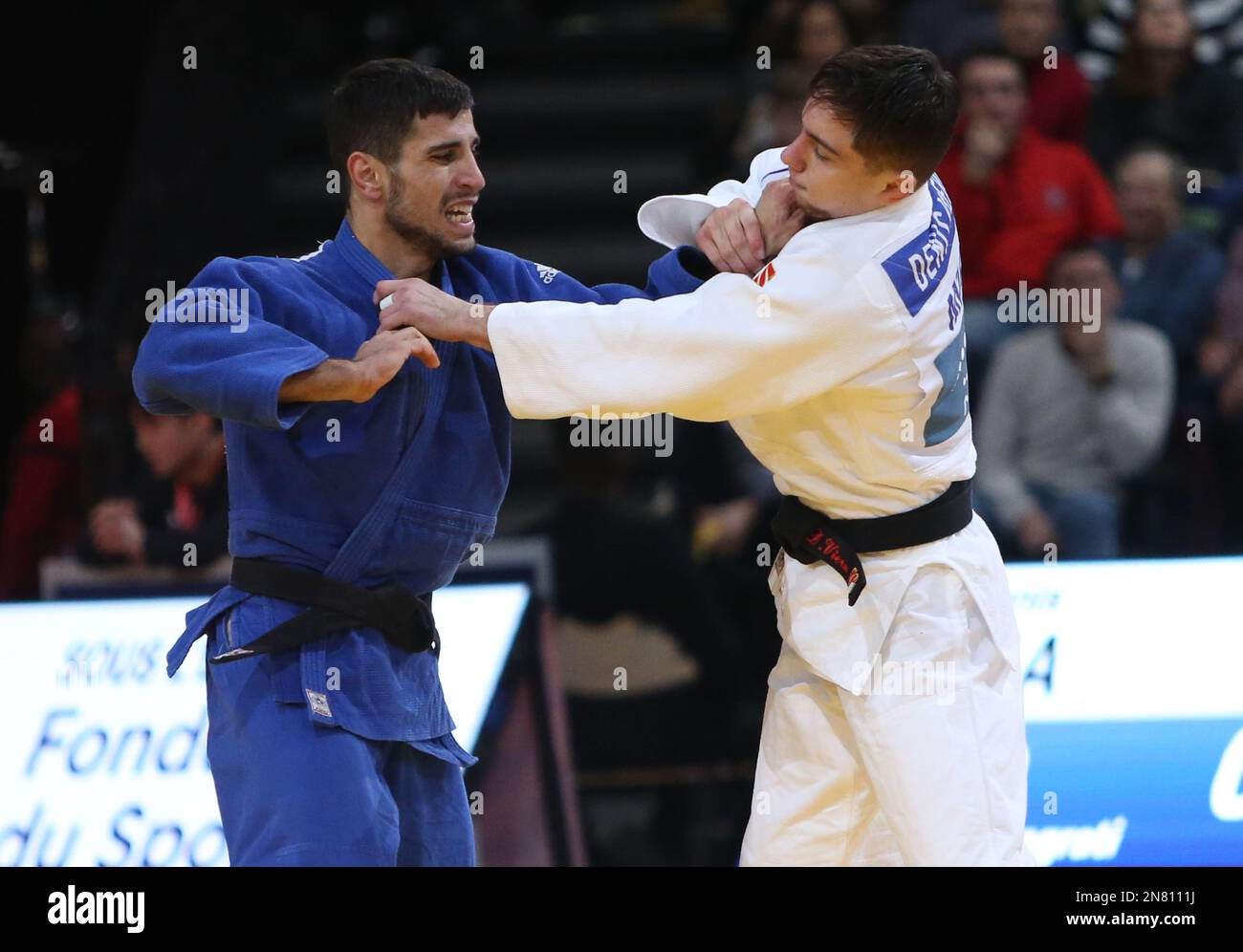 Denis Vieru of Moldavia and Bagrati Niniashvili of Georgia during the ...