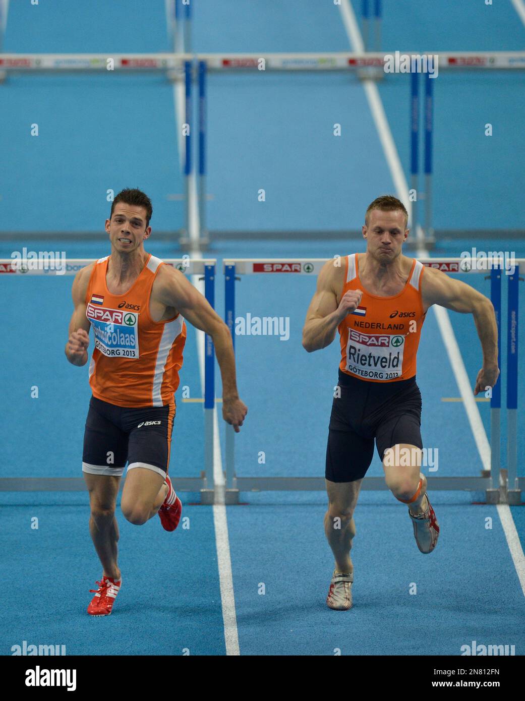 The Netherlands' Eelco Sintnicolaas, left, and Pelle Rietveld compete ...