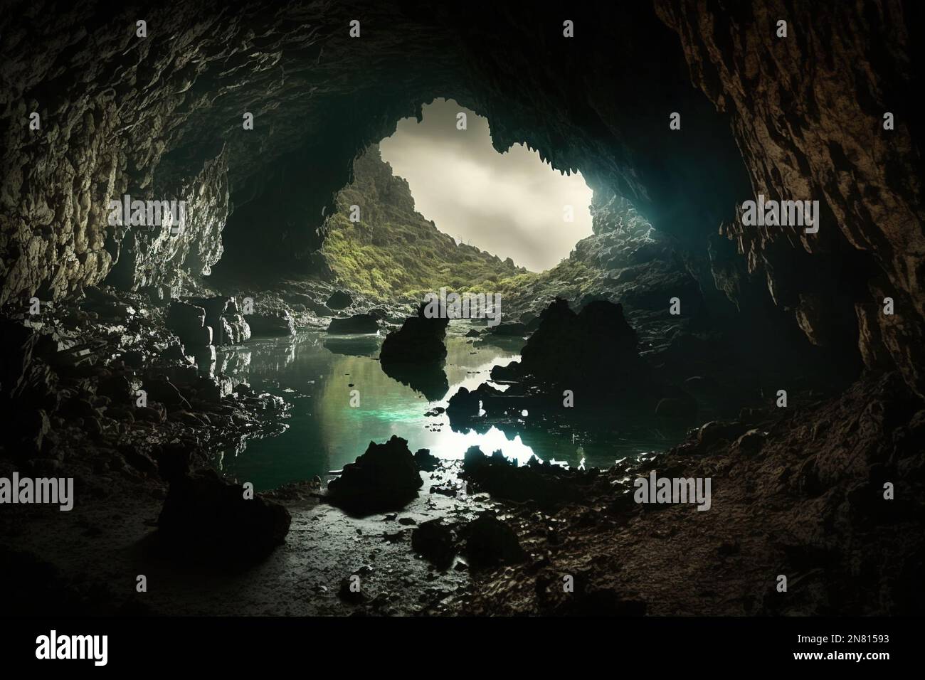 Dark and ominous caves hi-res stock photography and images - Alamy