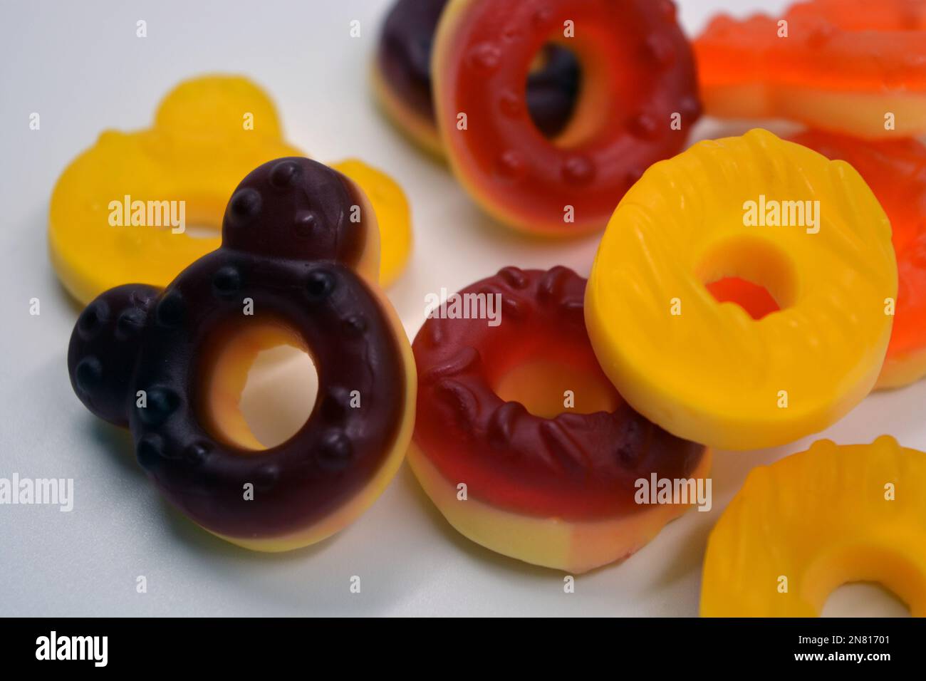 Bright and fabulous children's sweets in the form of multi-colored ...