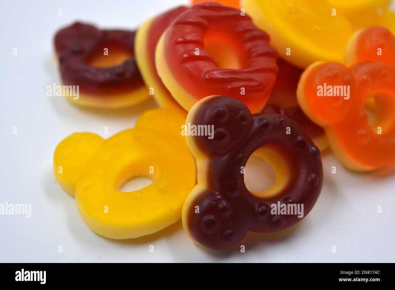 Bright and fabulous children's sweets in the form of multi-colored ...