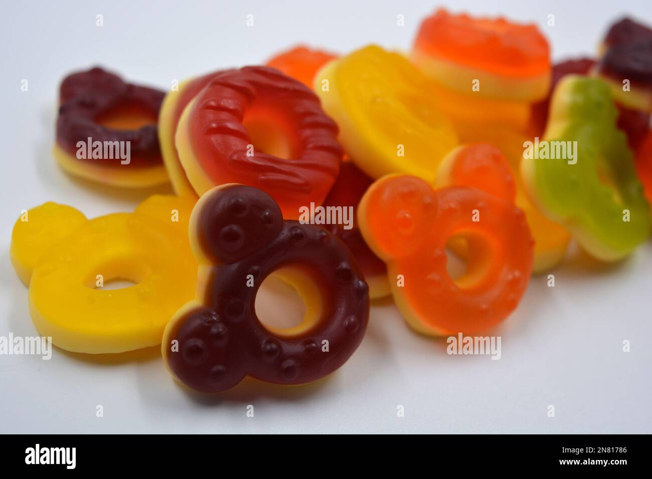 Bright and fabulous children's sweets in the form of multi-colored ...