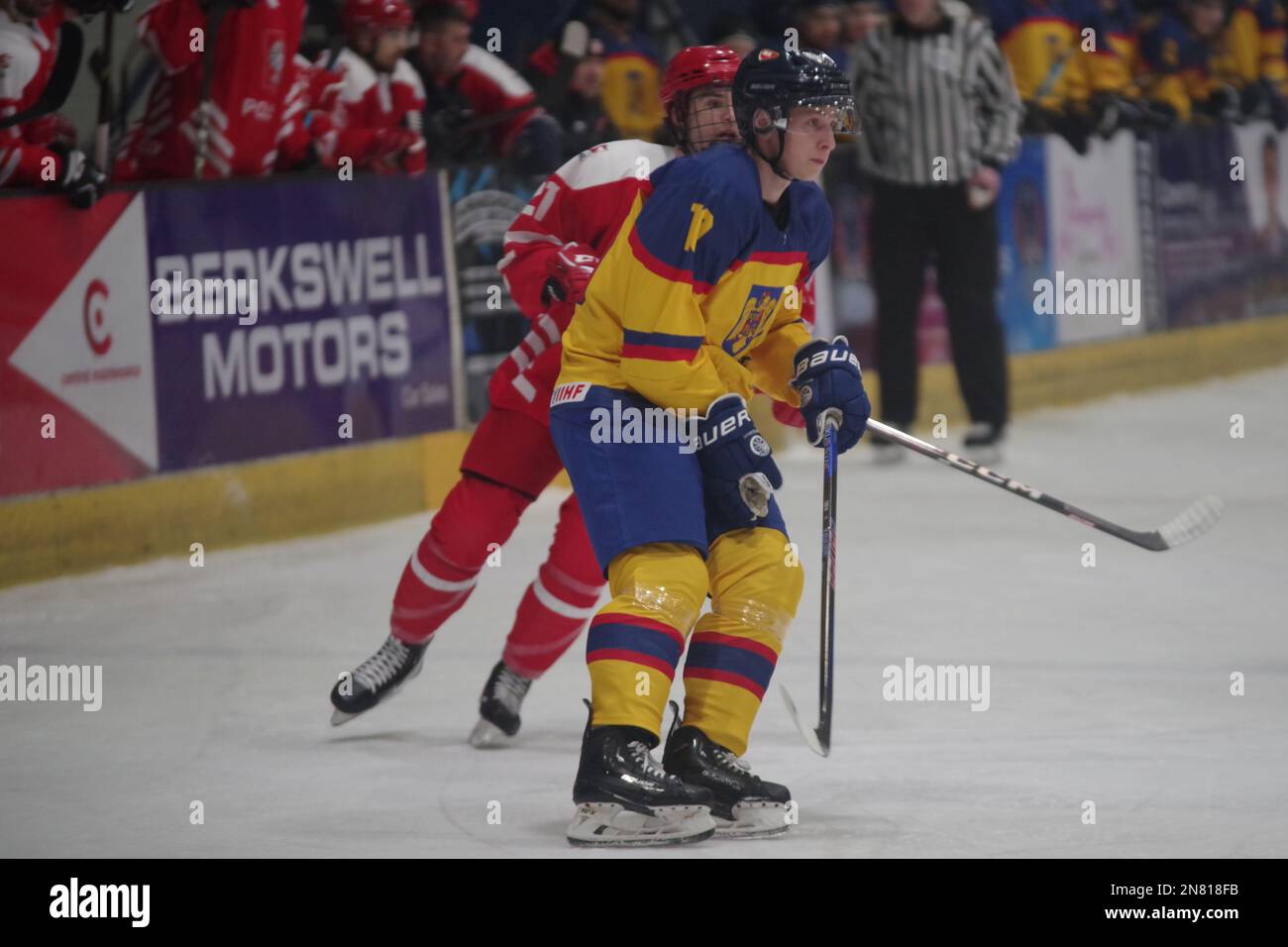 Coventry, England, 10 February 2023. Ferencz Csibi playing for Romania ...