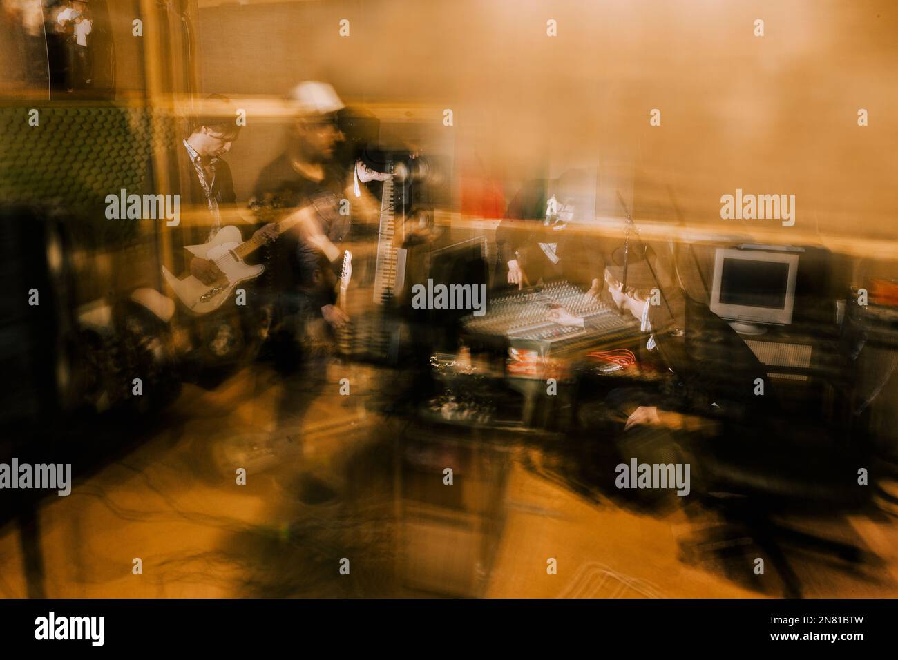 Musical recording studio in garage Stock Photo - Alamy