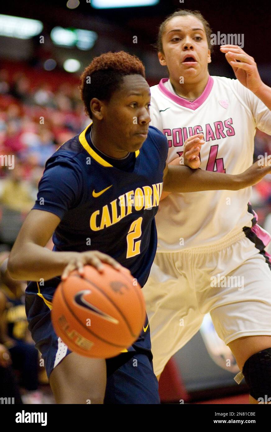 California guard Afure Jemerigbe (2) drives inside Washington State ...