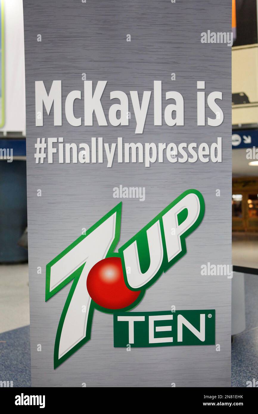 Signage at the event for 7UP TEN ®, a new 10-calorie soda option from ...