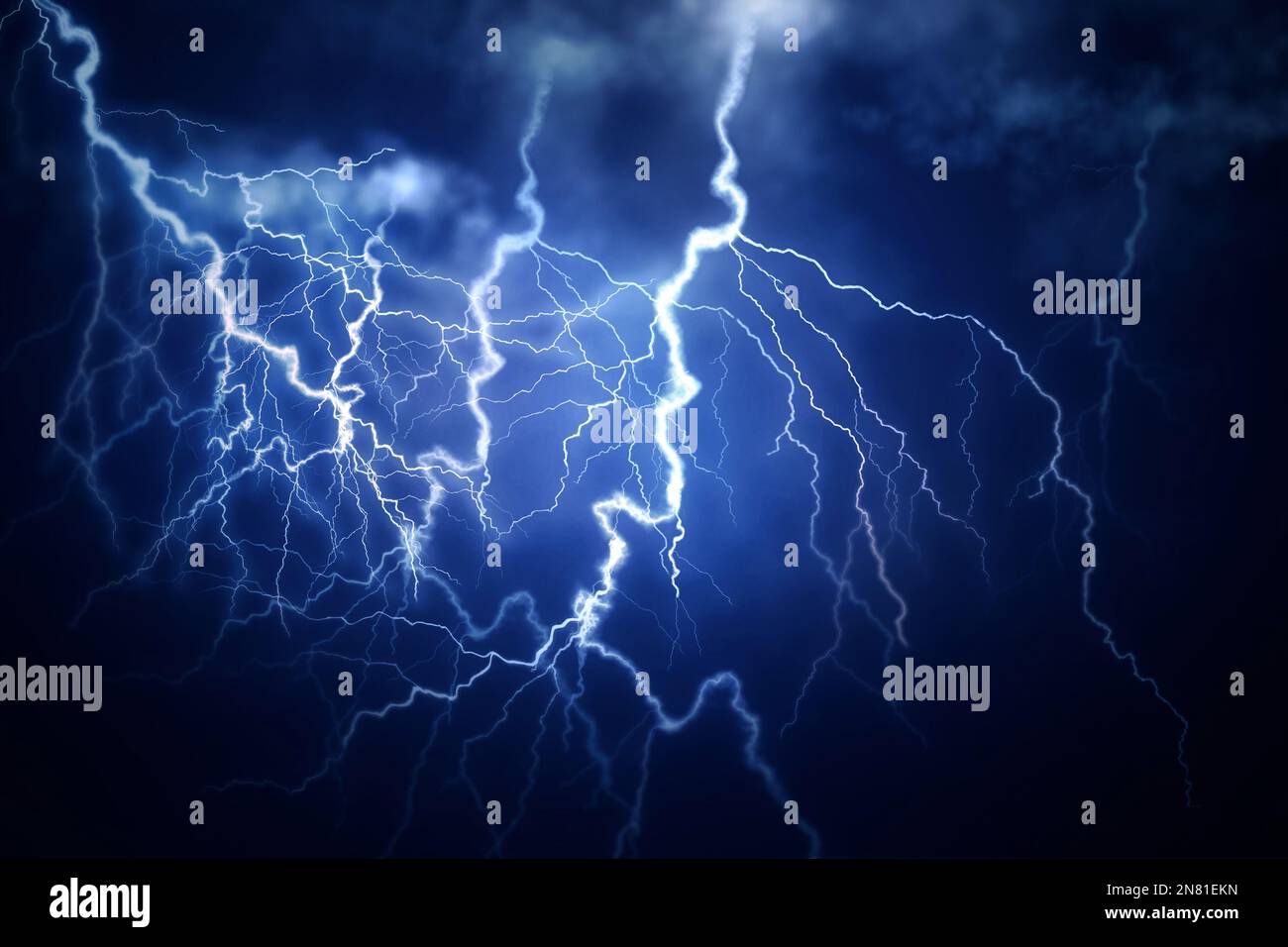 Flash of lightning on dark background. Thunderstorm Stock Photo - Alamy