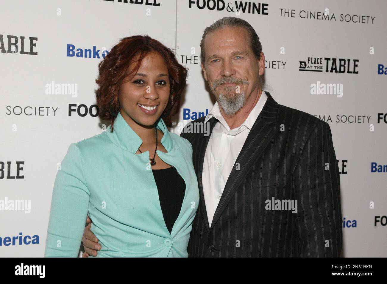 Barbie Izquierdo, left, and actor Jeff Bridges, right, attend a ...