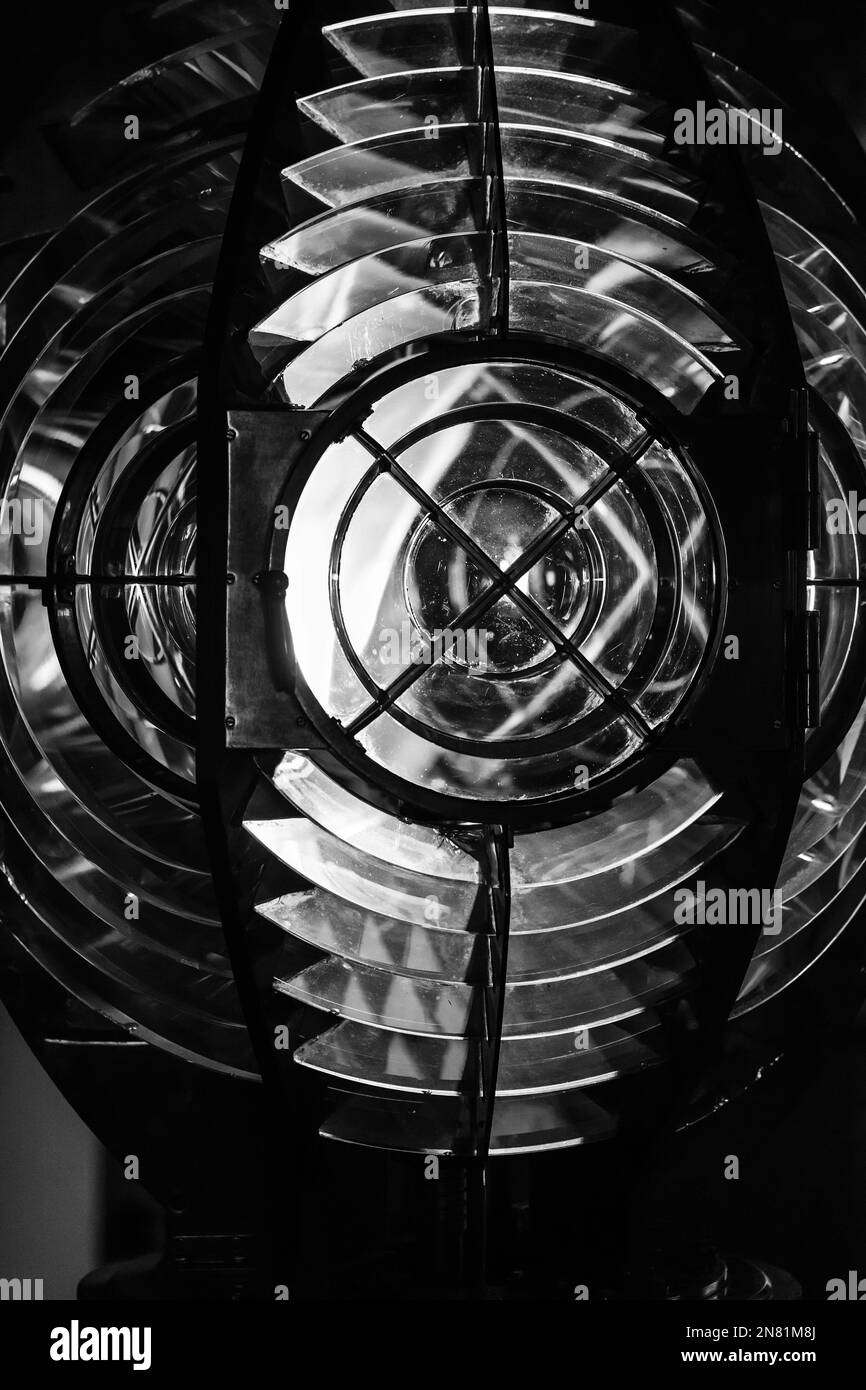 Fresnel lens detail Black and White Stock Photos & Images - Alamy
