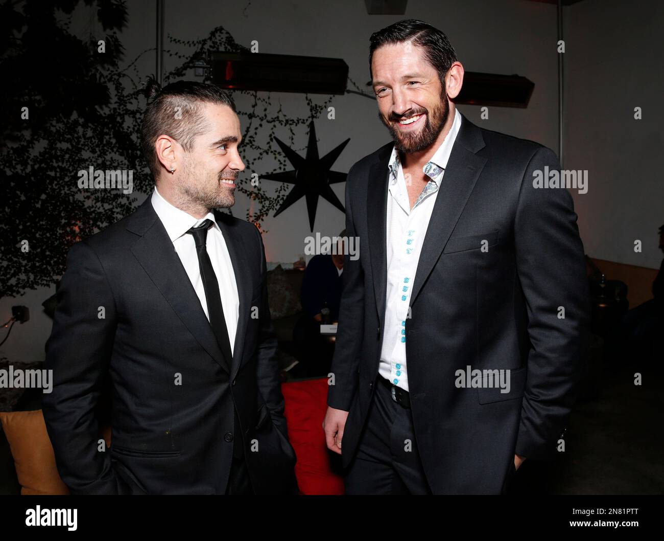 Colin Farrell and Wade Barrett arrive at the world premiere of "Dead ...