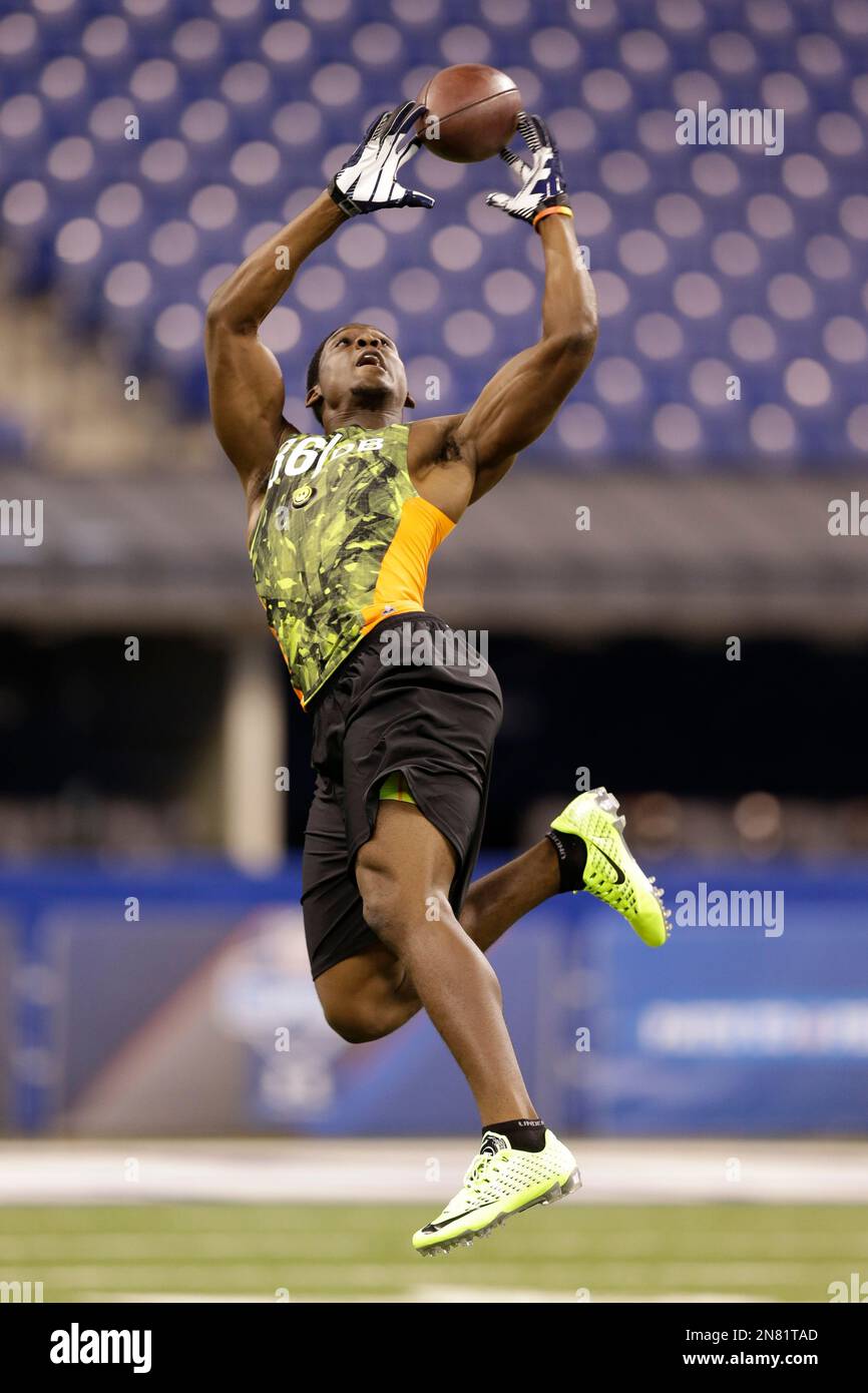 Florida State defensive back Xavier Rhodes runs a drill at the NFL ...