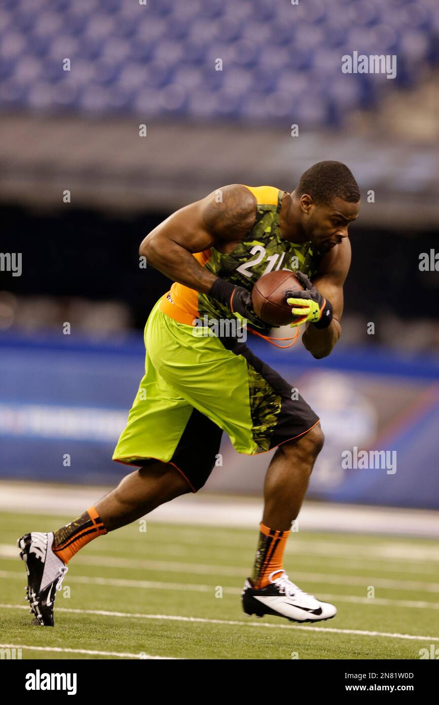 Arizona State defensive back Keelan Johnson runs a drill at the NFL ...