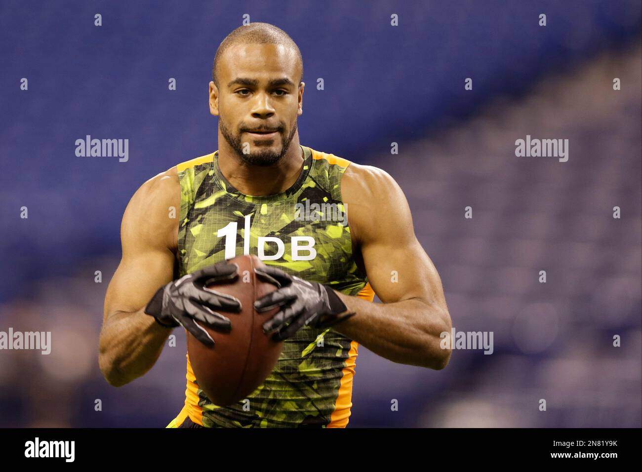 Michigan State defensive back Johnny Adams runs a drill at the NFL ...