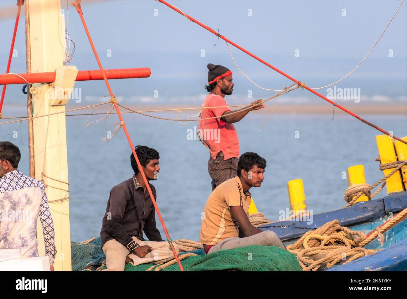 Indian boat crew hi-res stock photography and images - Alamy