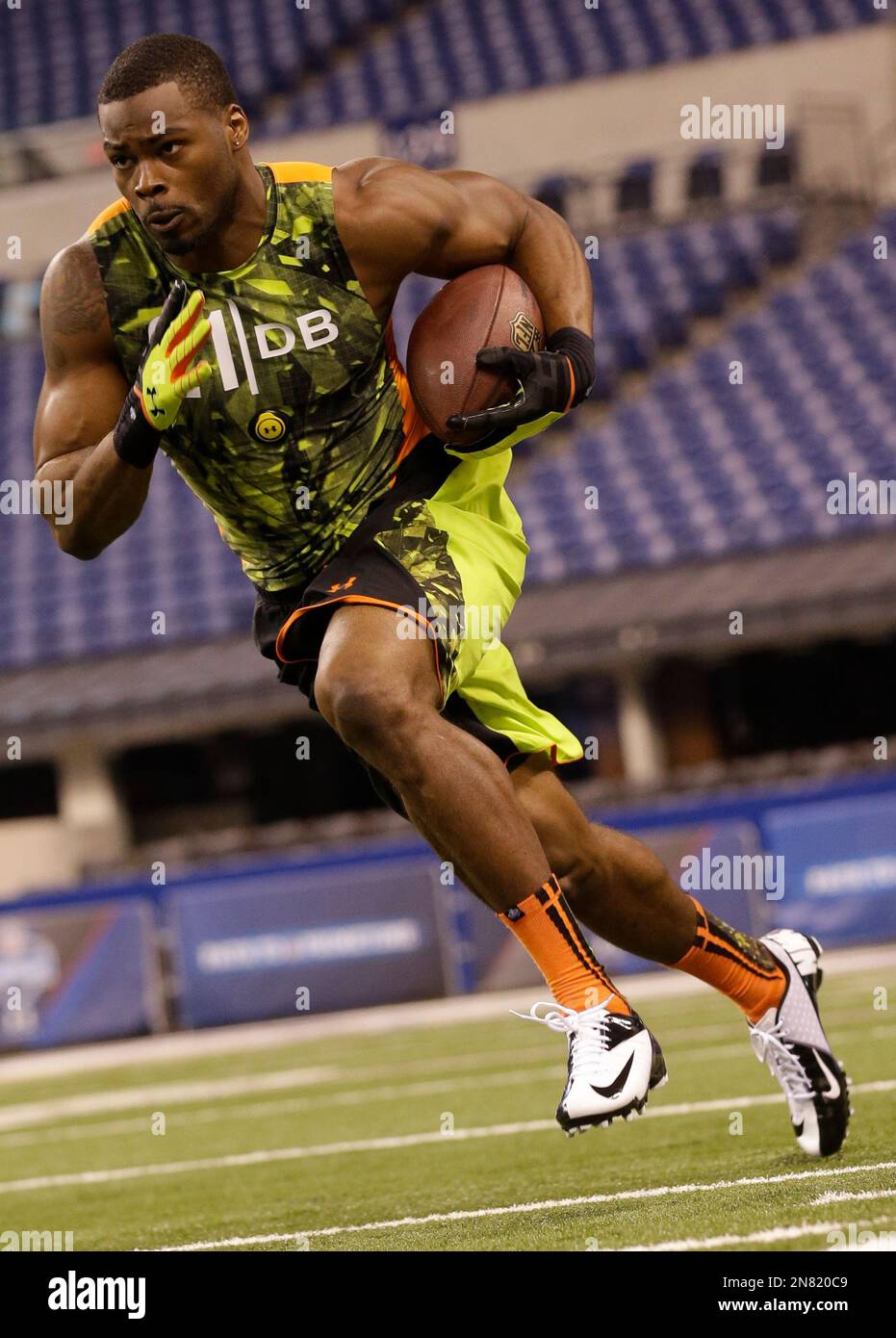 Arizona State defensive back Keelan Johnson runs a drill during the NFL ...