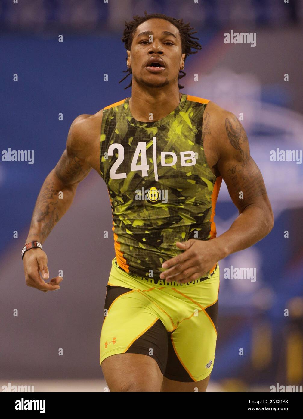 Appalachian State defensive back Demetrius Mccray runs a drill during ...